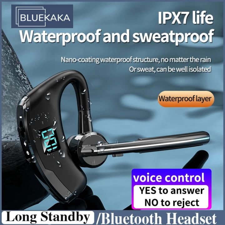 V8 Bluetooth Earphone Business Voice Control Wireless Headphones HiFi ...