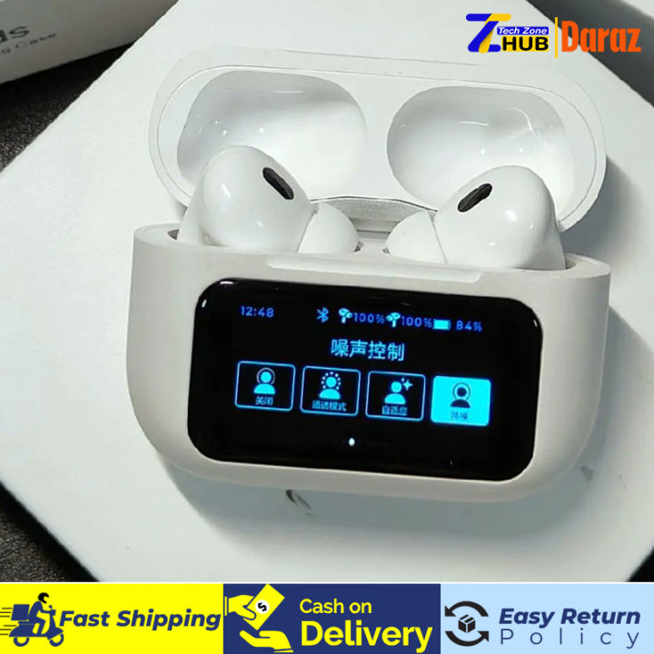 A9 pro ANC Earbuds With Digital Display Touch Screen In-Ear Earbuds ANC ...