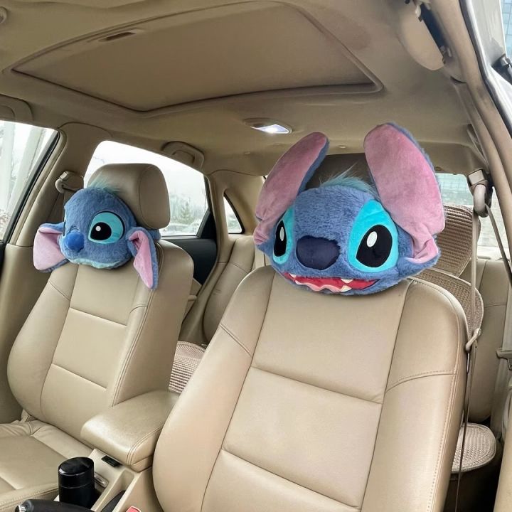 Disney Anime Lilo Stitch Plush Toy Stitch Cute Headrest Plush Car Neck ...