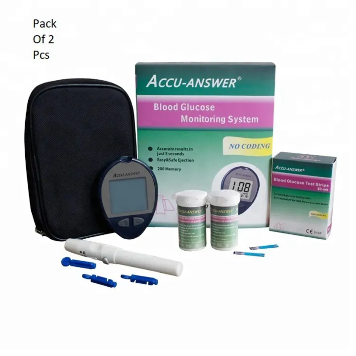 Digital Accu Answer Blood Glucose Meter and Lancing Device 10 Free ...