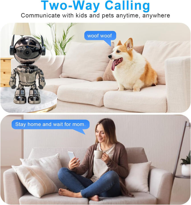 2MP 1080P Astronaut Robot IP WiFi Camera – Baby Monitor with Night ...