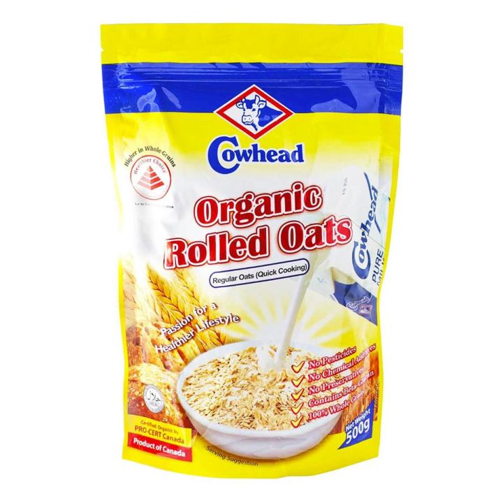 Cowhead Organic Rolled Oats -500gm | Daraz.com.bd