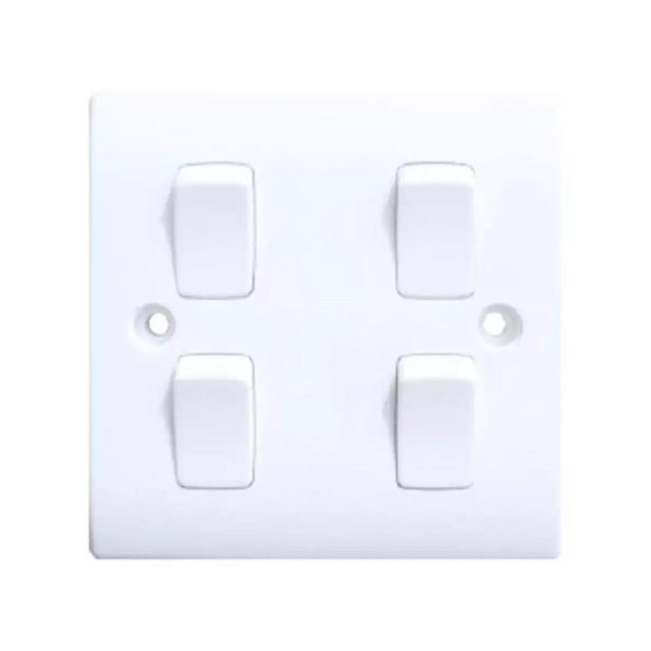 4 Gang One Way Switch- White - Remote Control Switch | Daraz.com.bd