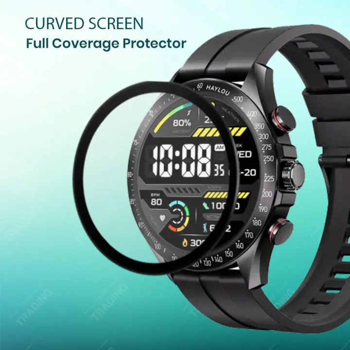 Haylou Solar Pro Smart Watch Full Coverage Plastic Screen Protector ...