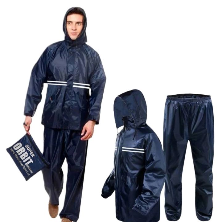 Waterproof rain coat for men double parts with multi colour | Daraz.com.bd