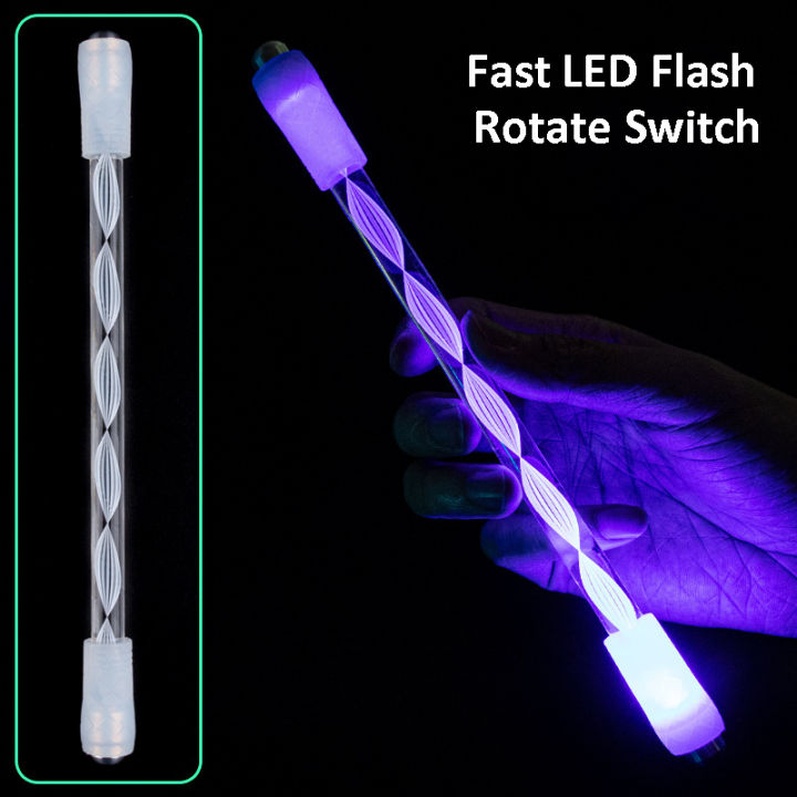 Acrylic Spinning Rotating Pen LED Flash Finger Rotate Pen Anti Slip ...
