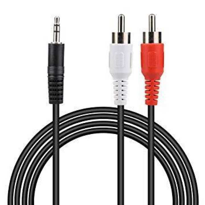 3.5mm Audio Video Extension RCA Cable - Black | Daraz.com.bd