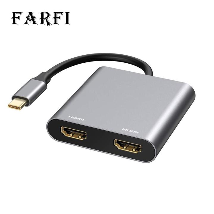 Farfi Cable Hub Multifunctional Type-C to 4K HDMI-compatible USB 3.0 PD ...
