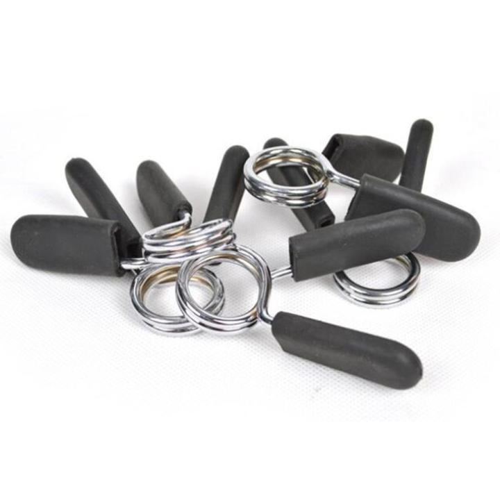 Barbell Clamp Spring Collar Clips Gym Weight Dumbbell Lock Kit Barbell ...