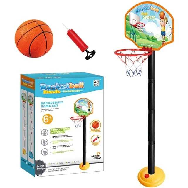 Adjustable Basketball Hoop Stand Rack Kids Basketball Stand Indoor ...