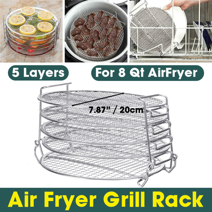 DIY Air Fryer Stainless Steel Appliances 5-Layer Grill Rack for ...