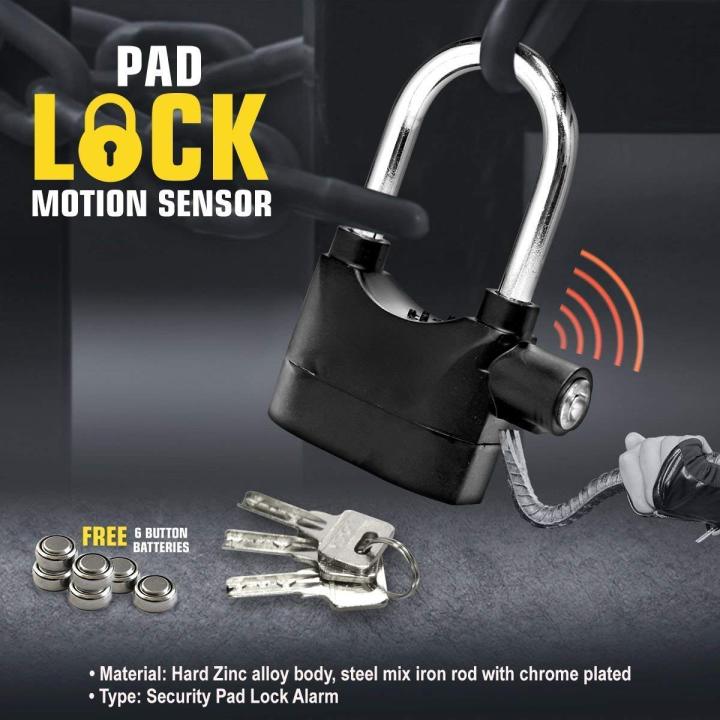 BOTIST Heavy Duty Anti Theft System Security Pad Lock with Burglar ...