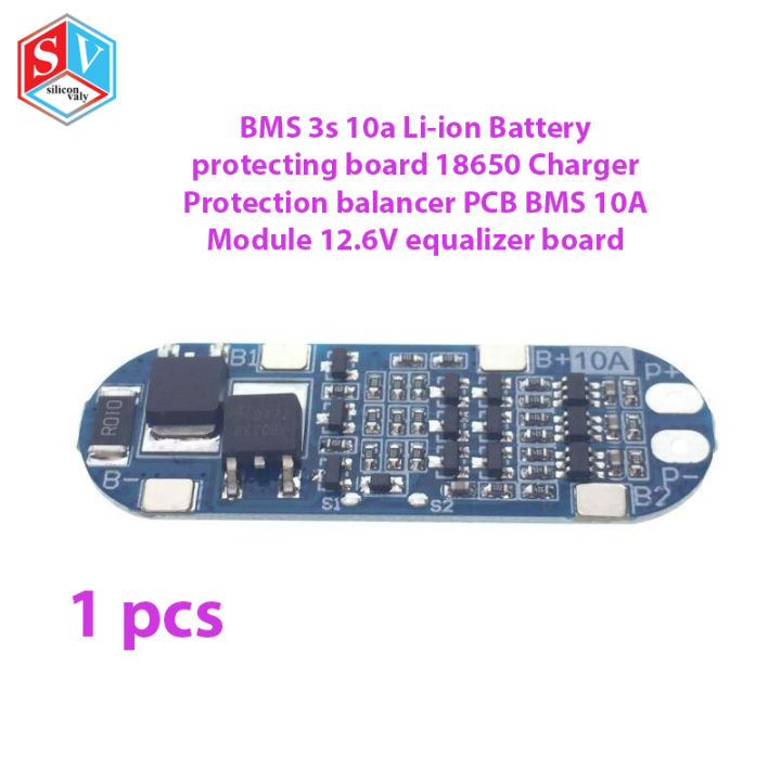 BMS 3s 10a Li-ion Battery protecting board 18650 Charger Protection balancer PCB BMS 10A Module ...