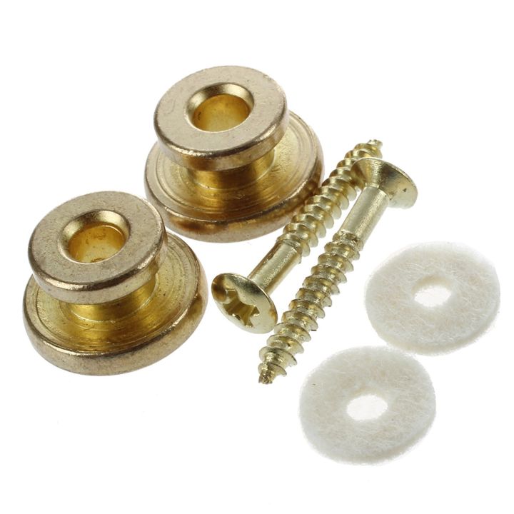 2Pcs Golden Strap Button with Mounting Screw for Guitar Mandolin with ...
