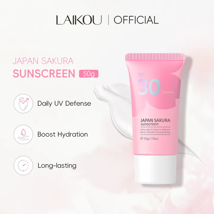 LAIKOU Japan Sakura Ultra Light Moisturizing Sunscreen SPF 30 PA+++ UV ...