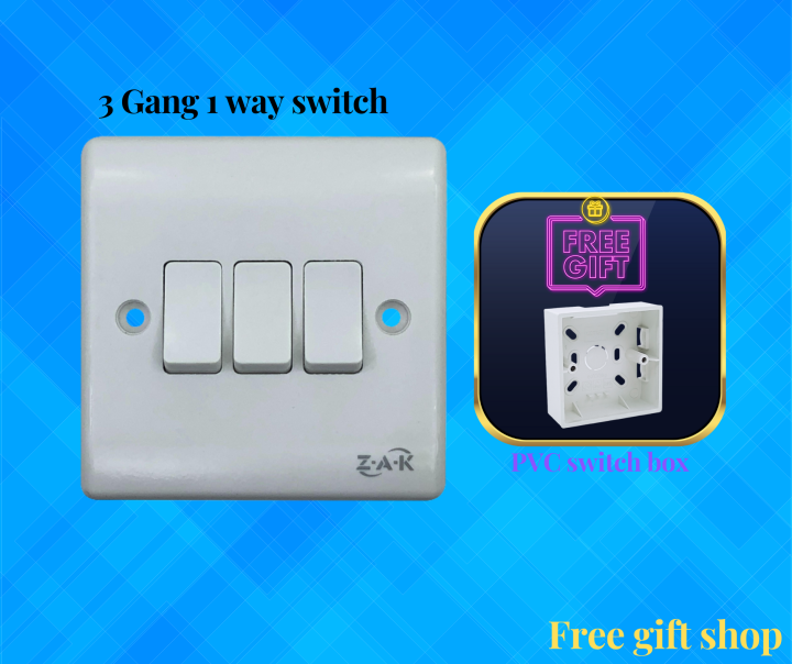 3 gang 1 way switch (Business series) | Daraz.com.bd