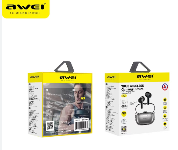 Awei T52 Pro Wireless Earbuds TWS Bluetooth Earphones with RGB ...