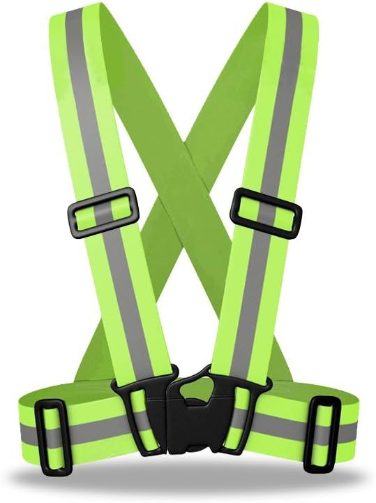 High-Visibility Neon Reflective Belt Safety Vest – Adjustable ...