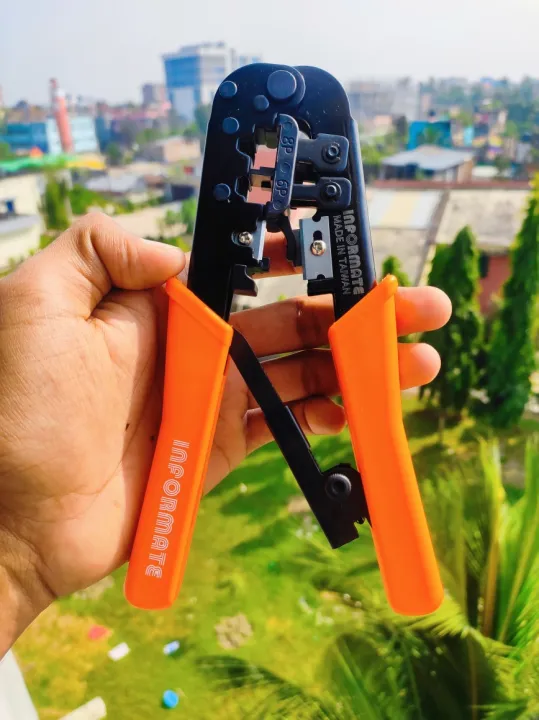 MODULAR CRIMPING TOOLINFORMATE RJ45, RJ11 WITH CABLE CUTTER.BLACK ...