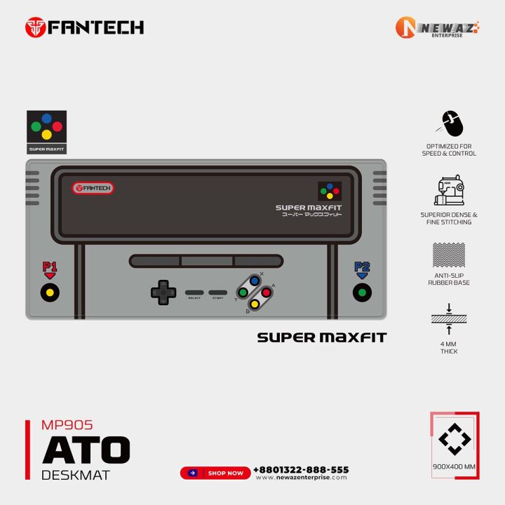 FANTECH MP905 SUPER MAXFIT Mousemat 900x400x4mm Anti-Slip Rubber ...