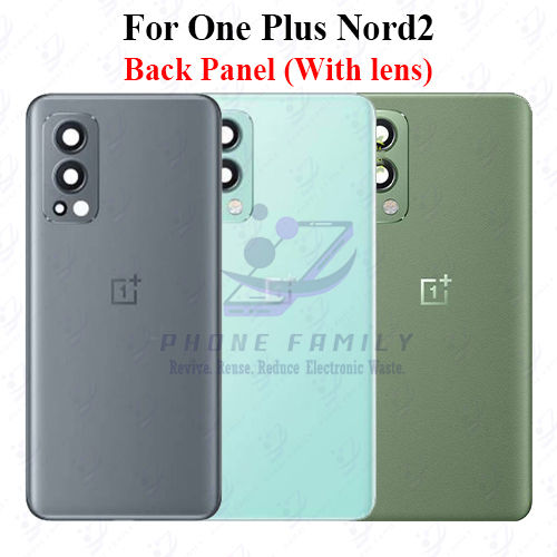 For onePlus Nord 2 Back Panel/Backshell/ Casing +Camera Lens With Logo ...