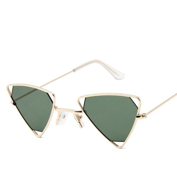 【happy one】C8JHJLYS2019 fashion metal triangle sunglasses retro multi ...