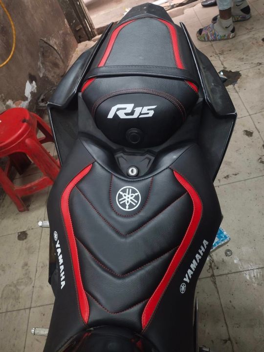 Yamaha r15v3 red modified seat cover | Daraz.com.bd