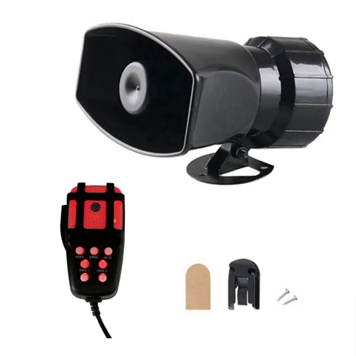 Mic PA System Emergency Amplifier Hooter Police Siren Air Horn Tone Car ...
