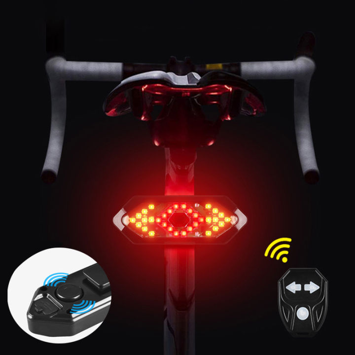Wireless Bicycle Tail Indicator Light Turn Signals Remote Control With