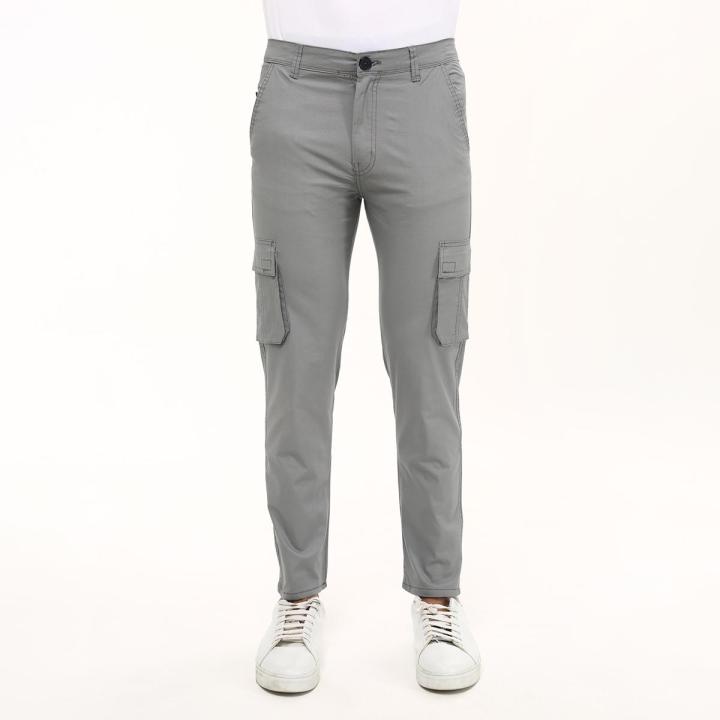 Cargo Mobile pant Silver Color Stretch Casual Six pocket Cargo Pant for Men's - Mimix Preferble ...