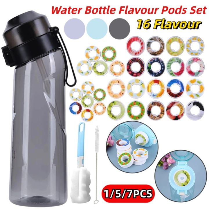 Flavored Water Bottle with 5/7 Flavour Pods 650ml WaterBottle Fruit ...