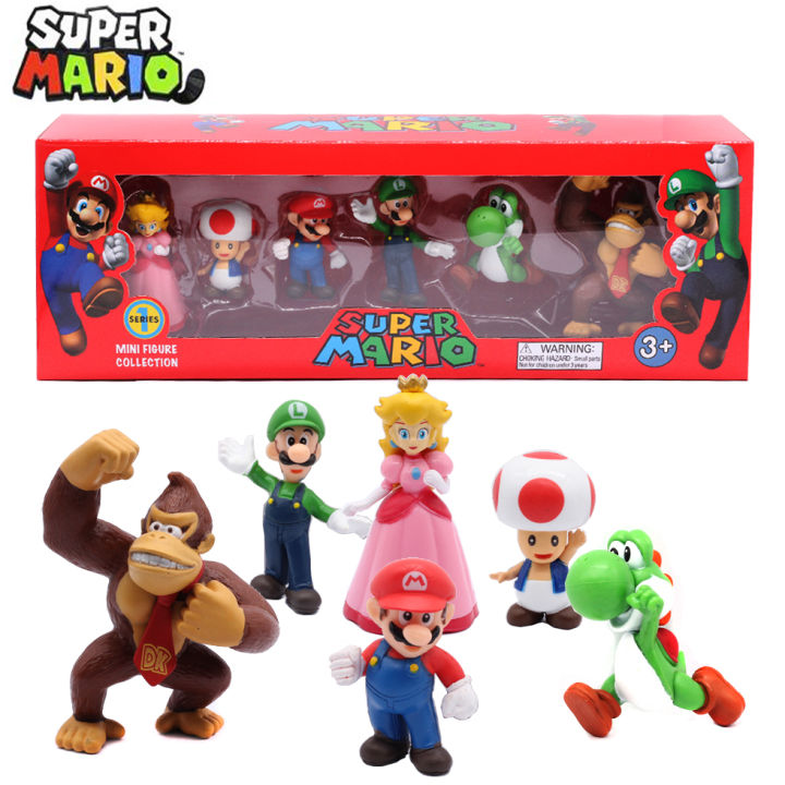 Alien 6pcs/set Super Mario Bros PVC Action Figure Toys Dolls Model Set ...