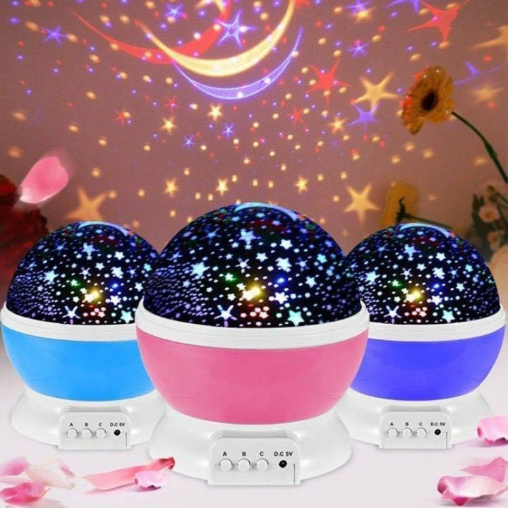 Moon Lamp 360° Rotating Starry Sky Light. | Daraz.com.bd