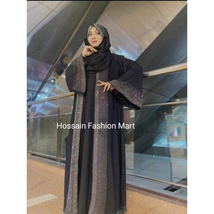 New Stone Abaya party Burkha for women outerwear and Irani abaya Borka ...