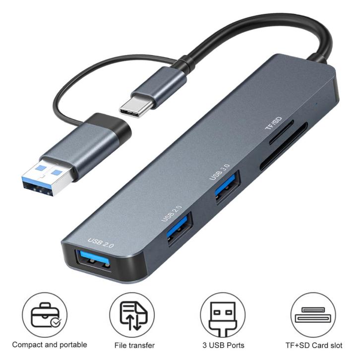 USB Hub Adapter USB 2/3.0 Hot-swappable USB Type-C Laptop Docking ...