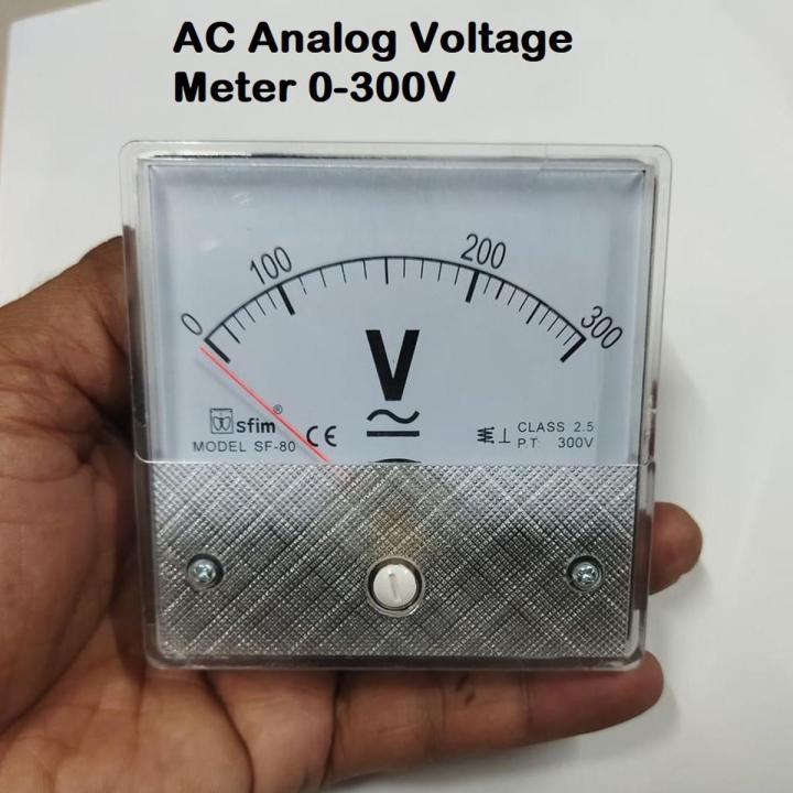 VOLTAGE Meter AC Analog Voltage Meter 0-300V Gauge Square Panel AC 0 ...