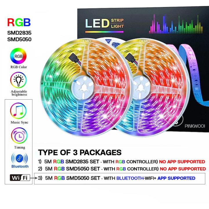 LED Strip Light DC12V (5 meters) RGB SMD2835 Or SMD5050 Strip lights ...