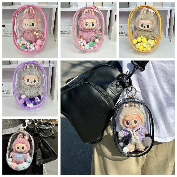 Beauty Egg Box Portable Labubu Time Doll Outgoing Bag PVC with Keychain ...