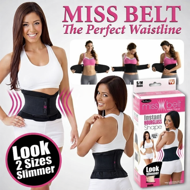 Miss Belt Instant Hourglass Shape Waist Shaper – Adjustable Compression ...