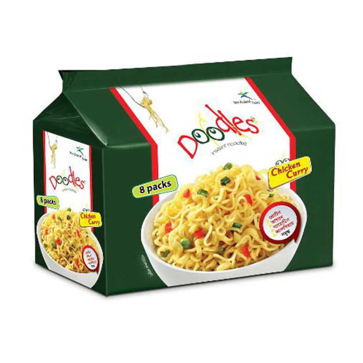 Doodles Instant Noodles Chicken Curry 8 Pack - 496gm | Daraz.com.bd