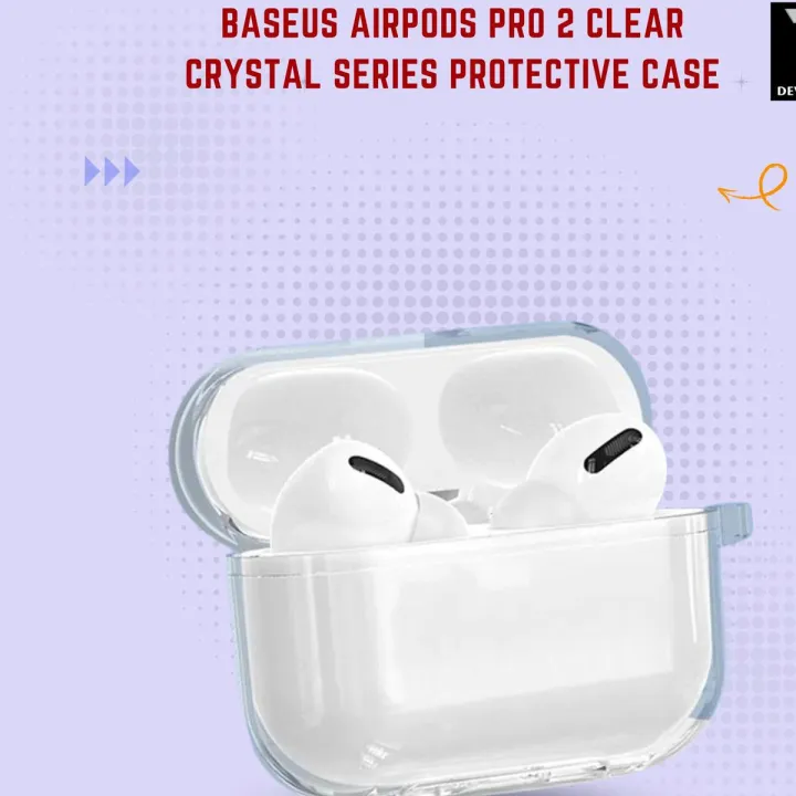 Baseus AirPodse Pro 2 Clear Crystal Series Protective Case | Daraz.com.bd