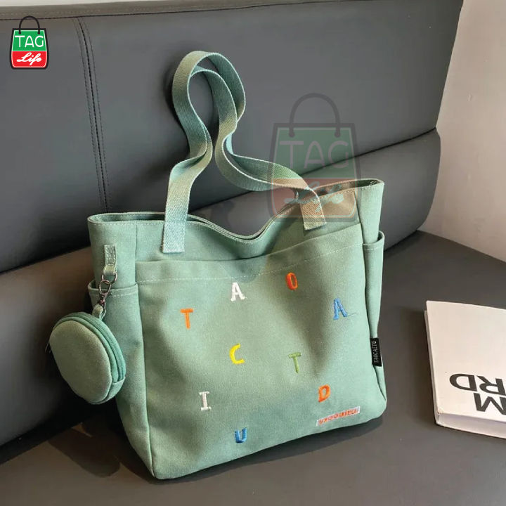 TAG Lifestyle Exclusive Design embroidery Canvas Tote Bag, Fashionable ...