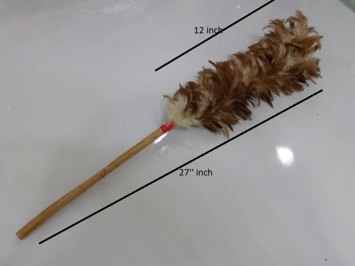 hen and rooster real chicken feathers duster mop-27-12 inche | Daraz.com.bd