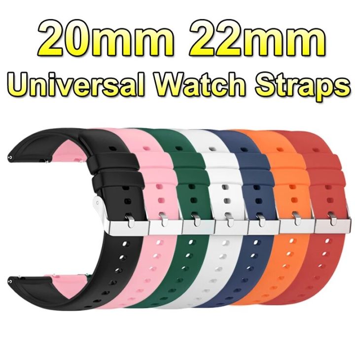 Universal Watch Straps 22mm 20mm Quick Release Silicone Band for ...