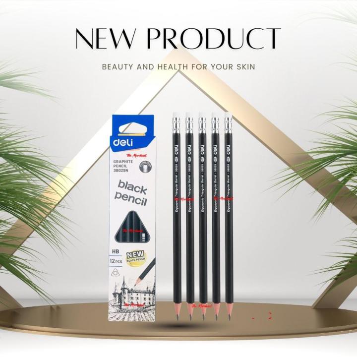 Black Graphite Pencil (HB) - 12pcs | Daraz.com.bd