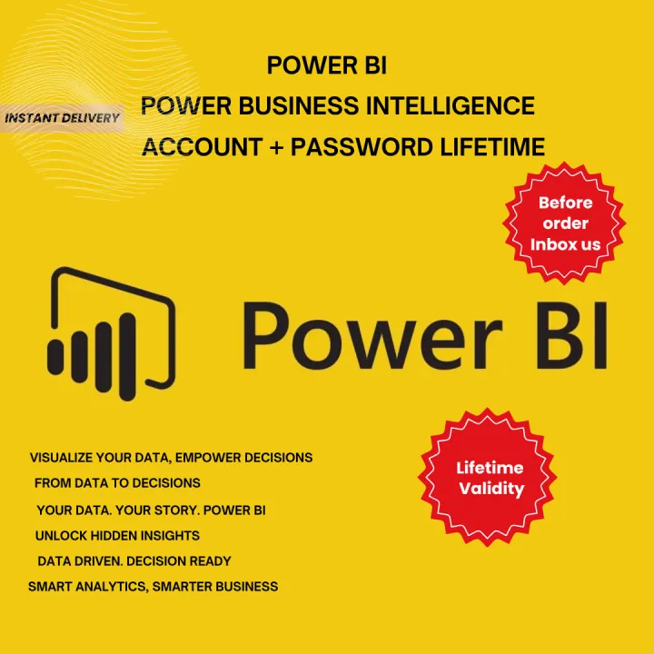 Microsoft Power BI (Power Business Intelligence) Lifetime Account ...