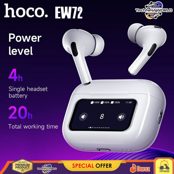 Hoco EW72 ANC TWS Earbuds with HD Display TWS Earbuds HD Display ANC ...