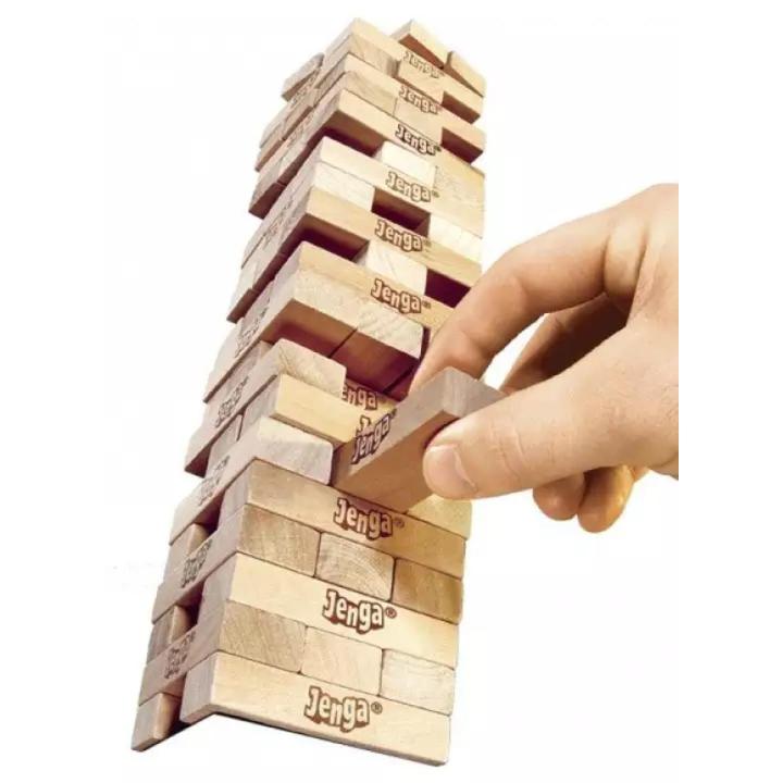 ROYAL Jenga Game Wooden Blocks Toppling Tower Real Jenga-Stacking and ...