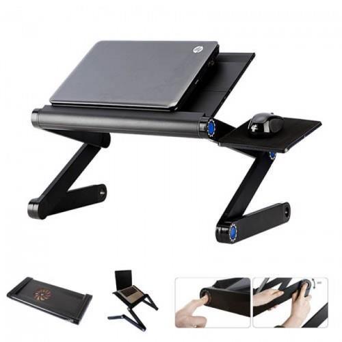Aluminum Laptop Table T8 - Black | Daraz.com.bd