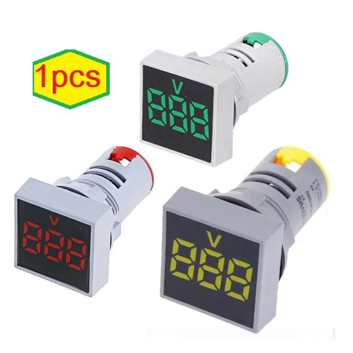 60V-500V AC Voltage Meter With LED Digital Display RED, GREEN, YELLOW ...